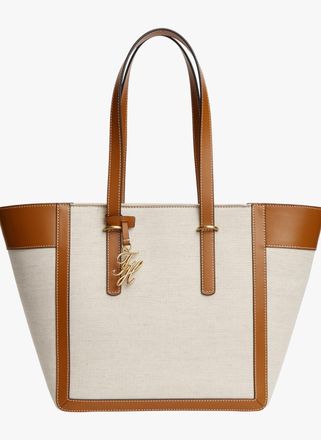Tommy Hilfiger Sac &agrave; main &agrave; breloque marque en cuir et coton