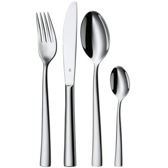 WMF Philadelphia Besteckset, 6 Personen, 24-teilig, Monobloc-Messer, Cromargan Edelstahl poliert, gl&auml;nzend, sp&uuml;lmaschinengeeignet