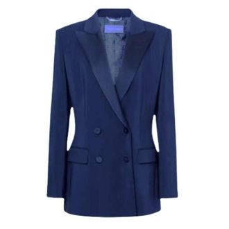 Alberta Ferretti Enver Satin Jacket - - Jackets - Damen - Blau - S