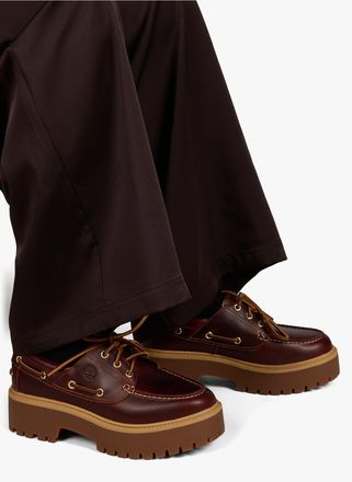 Timberland Chaussures bateau compens&eacute;es en cuir su&eacute;d&eacute;