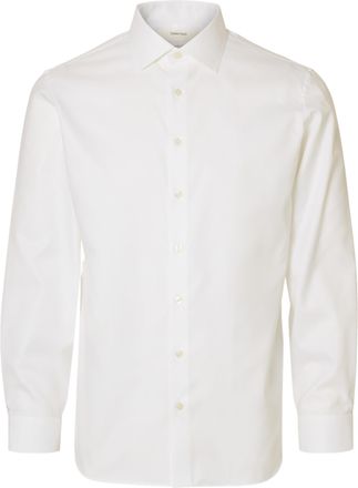 Selected Selected Femme Herren Slhslim-Lux Oxford Shirt Ls Spread Noos, Bright White, XXL EU