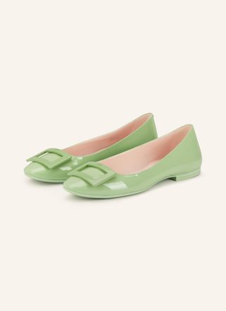 Roger Vivier Lackballerinas Gommettine gruen