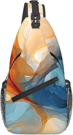 Generic Sacoche Homme Bandouliere Ligne de marbre Casual Sling Bag Multifonction Sac DEpaule pour Homme Femme &eacute;cole