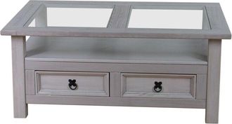 ebuy24 Ebuy24 - New Mexico Table basse avec 2 tiroirs, en gris