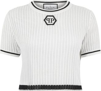 Philipp Plein Femme, Pulls, Blanc, Taille: 40 FR Pure Fit T-Shirt Hexagon