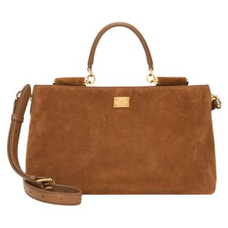 Dolce & Gabbana Femme, Sacs, Brun, Taille: ONE Size Sac &agrave; main avec poign&eacute;es et bandouli&egrave;re