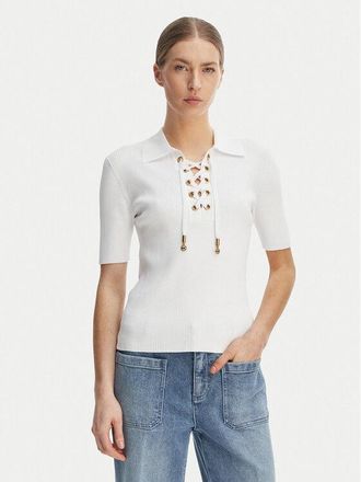 Michael Kors Bluse MS661FZ5ZV Wei&szlig; Slim Fit