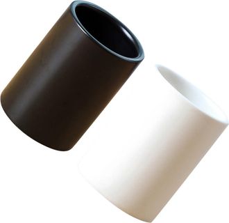 TOPBATHY 2 Stück Schlichte Schwarze und Weiße Keramik teetassen Praktische Mundspülbecher mit Großem Fassungsvermögen Stilvolle Haushaltsbecher für Reisen und 