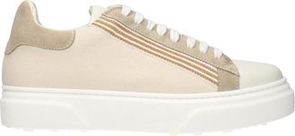 Eleventy Onze femmess Baskets En Tissu Beige