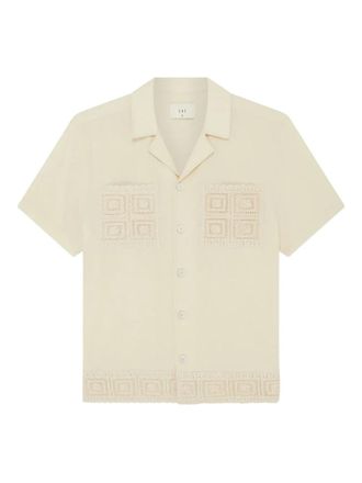 CHÉ Studios chemise Indigo à empiècements en crochet - Tons neutres