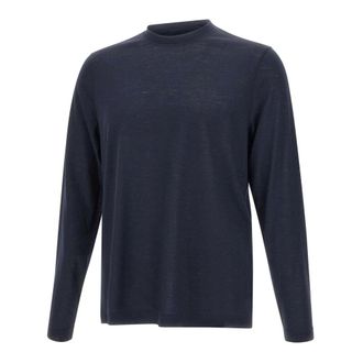 FILIPPO DE LAURENTIIS Homme, Pulls, Bleu, Taille: L Extrafine Royal Merino Crewneck