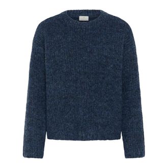 Kaffe Maille &agrave; col rond - Femme - Pulls - Bleu - Taille: 46 FR