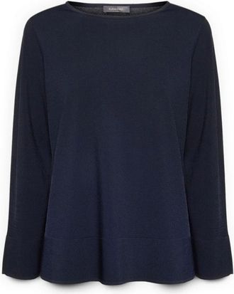 Elena Miro Femme, Blouses et Chemises, Bleu, Taille: 40 FR Haut Uni en M&eacute;lange de Viscose