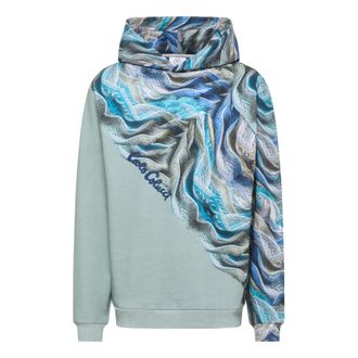 Carlo Colucci K&uuml;nstlicher Strick-Hoodie - - Sweatshirts & Hoodies - Herren - Blau - M