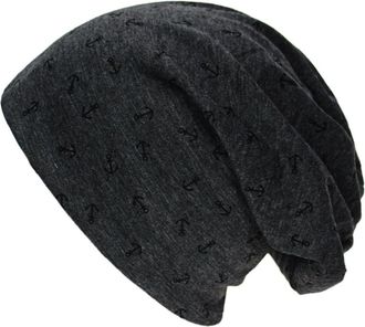 Glamexx24 Long Klassische Beanie M&uuml;tze: Herren Damen Winter M&uuml;tze, Unisex Laufm&uuml;tze f&uuml;r Fr&uuml;hling, Herbst und Winter Mit Anker Muster