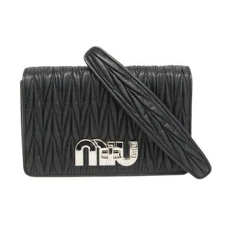Miu Miu Sac bandouli&egrave;re en cuir Pre-owned - Femme - Pre-owned - Noir - Taille: ONE Size