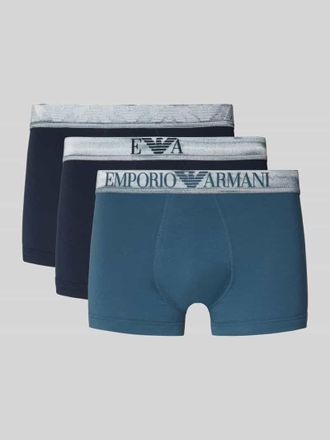 Emporio Armani Slim Fit Trunks mit Logo-Stitching im 3er-Pack