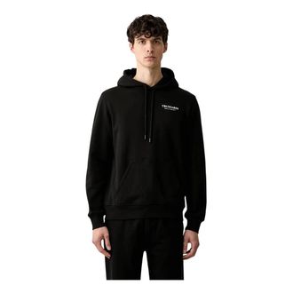 Trussardi Logo-Print Kapuzenpullover mit Kordelzug - - Sweatshirts & Hoodies - Herren - Schwarzk - 2XL
