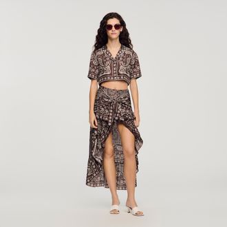 Sandro Kurzer Rock mit Bandana-Print