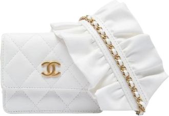 Chanel Sac bandouli&egrave;re matelass&eacute; mini doccasion - Femme - Pre-owned - Blanc - Taille: ONE Size