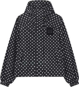 Ganni Femme, Vestes, Noir, Taille: 38/40 FR Veste en nylon imprim&eacute;