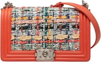 Chanel Pre-owned The Boy Flap Bag - Femme - Pre-owned - Orange - Taille: ONE Size