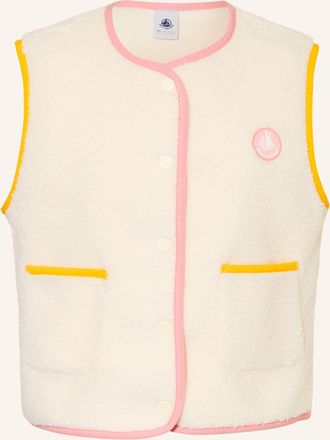 Petit Bateau Petit Bateau Teddyfell-Weste weiss
