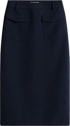 Tommy Hilfiger Femme, Jupes, Bleu, Taille: 32 FR Jupe Midi Tailleur