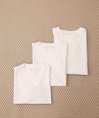 Hollister Klassische, kurz&auml;rmlige T-Shirts in Wei&szlig;, 3er-Pack