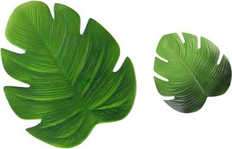 Angoily 2 St&uuml;ck Eva Tischset und rutschfeste Untersetzer Tropische Blattform Hitzebest&auml;ndig Leicht zu Reinigen Geeignet f&uuml;r Sommerpartys und Wohnzimmertischde