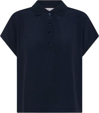 Seventy Femme, Tops, Bleu, Taille: 40 FR Polo en jersey
