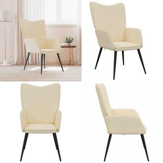 vidaXL Relaxsessel Creme Stoff - Sessel - Relaxsessel - Armchair - Creme Sofa - Wohnzimmersofa - Home & Living