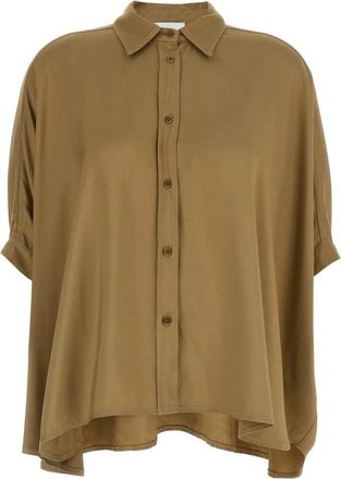 Nude Nude, Femme, Blouses et Chemises, Brun, Taille: 38 FR Fluid Oversized Shirt