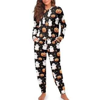 Generic Ensemble de v&ecirc;tements de d&eacute;tente 2 pi&egrave;ces pour femme avec chemise, chemisier, pantalon, ensemble d&eacute;contract&eacute; &agrave; manches longues et col en V, pantalon t