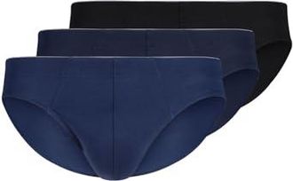 Huber Lot de 3 Slip Brasil Cotton 3 Pack 112635 - Homme - Blue-Black Selection - M