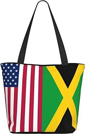 AOOEDM Sac &agrave; provisions pour femme avec drapeau am&eacute;ricain jama&iuml;cain 33 x 27,9 x 17,8 cm. Le cadeau parfait pour la Saint-Valentin. Cest de la Saint-Valentin 