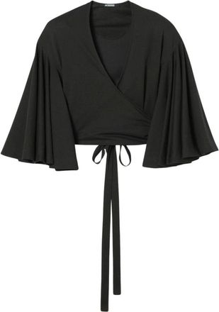 Jacquemus Femme, Blouses et Chemises, Noir, Taille: 40 FR Ventadou Wrap Top