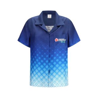 Casablanca Seiden-Polo-Shirt mit klassischem Design - - Blouses & Shirts - Damen - Blau - M