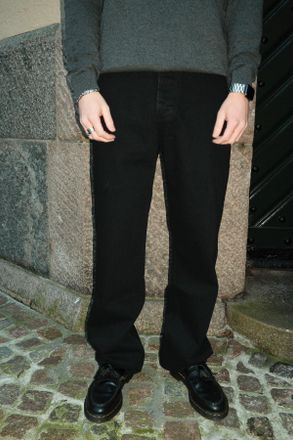 Perform Collection Baggy-Jeans - Schwarzer Denim