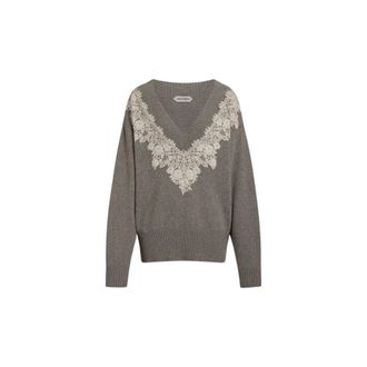 Alberta Ferretti Damen, Strickwaren, Grau, SGr&ouml;&szlig;e