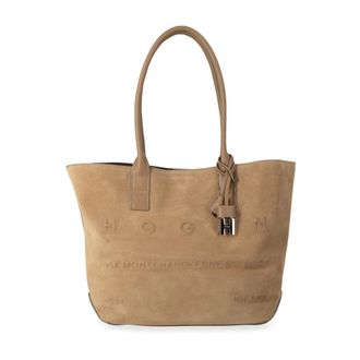 Hogan Address Shopping Small - Femme - Sacs - Beige - Taille: ONE Size