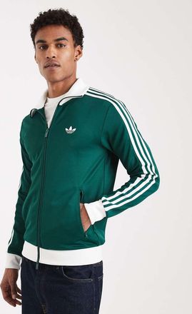 adidas Originals Top de surv&ecirc;tement classique - Vert universitaire / blanc