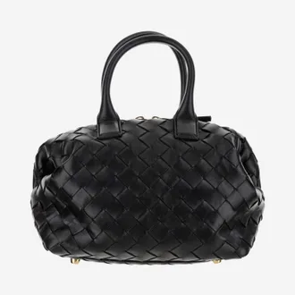 Bottega Veneta Womens Mini Bauletto Bag Black Leather Handbags Hand