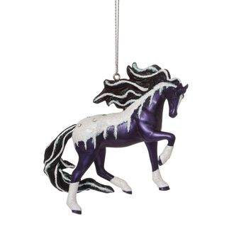 Enesco Frosted Black Magic 20. Anniversary Ornament - The Trail of Painted Ponies - Kunststoff, Stein - Weihnachten