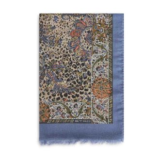 Etro Femme, Accessoires, Multicolore, Taille: ONE Size &Eacute;charpe en m&eacute;lange de cachemire avec motif cachemire et animalier