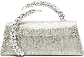 L'Alingi Femme, Sacs, Jaune, Taille: ONE Size Pochette Or avec Cristaux