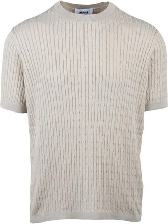 Alpha Studio Homme, Pulls, Beige, Taille: 2XL Maglioncino Girocollo Trecce