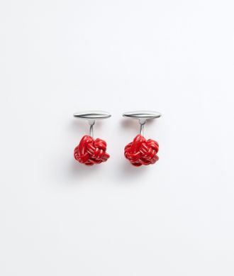 Bottega Veneta Boutons de manchette Knot - Rouge - Homme - Unisex