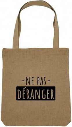 Fabulous Sac Shopping Tote Bag Aspect Lin - Ne pas D&eacute;ranger Chill Vacances Maison - Sac de Courses Toile Epaisse 360g Beige Naturel Cabas Port&eacute; Epaule Solide I