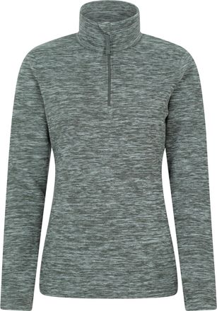 Mountain Warehouse Snowdon Melange Fleece-Pullover Damen - dünner, Warmer Winter-Pullover aus Fleece für Damen zum Laufen, Wandern, Joggen und für Sport und Outdoor Khak